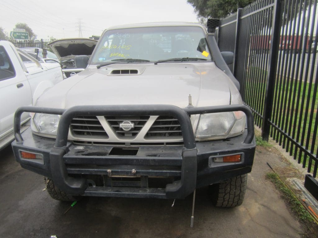 NISSAN PATROL Y61 GU RD28 DIESEL STEEL REAR BAR 1999 WRECKING