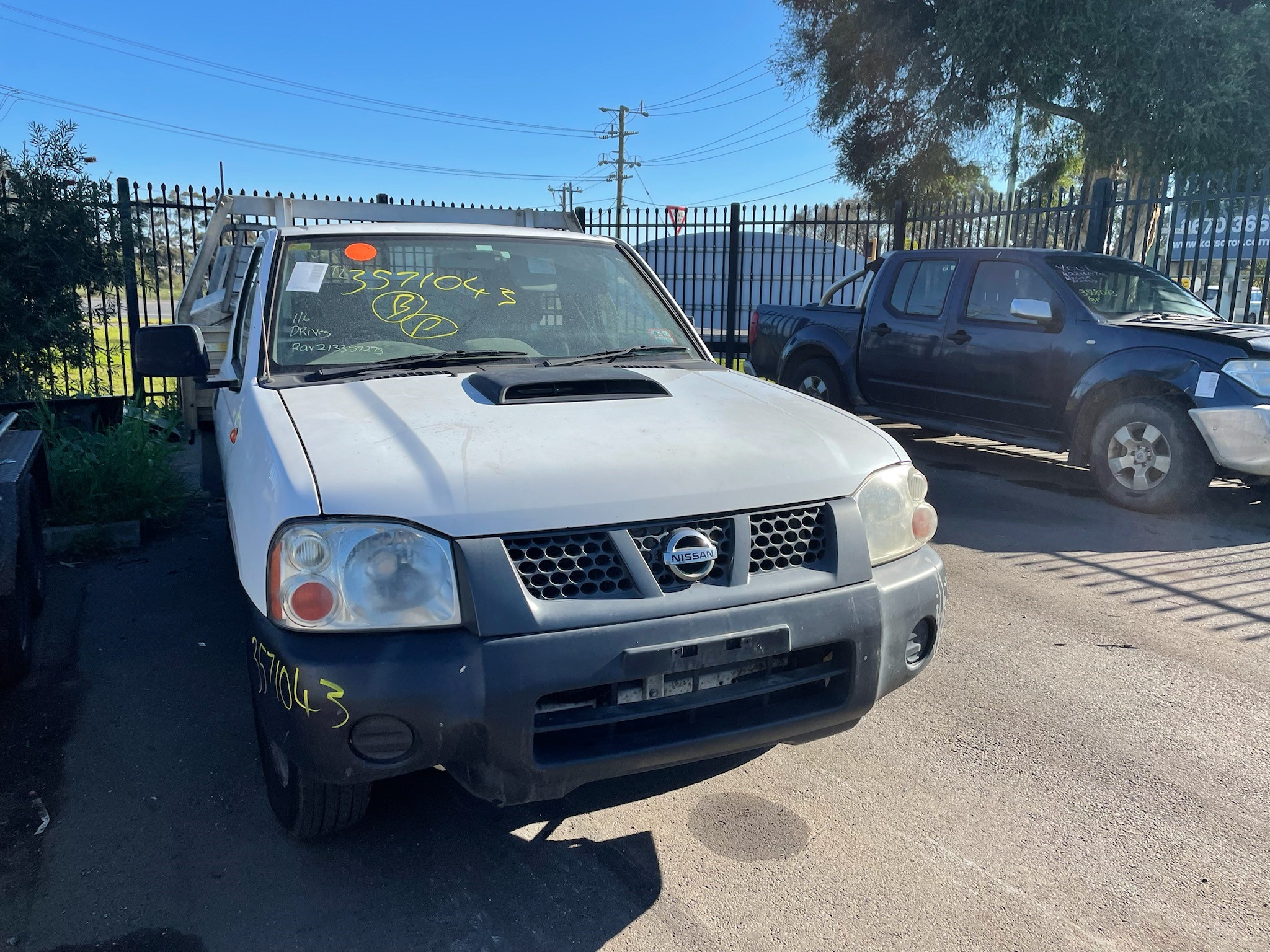 NISSAN NAVARA D22 DX YD25 DIESEL 2WD WHITE 2009 WRECKING